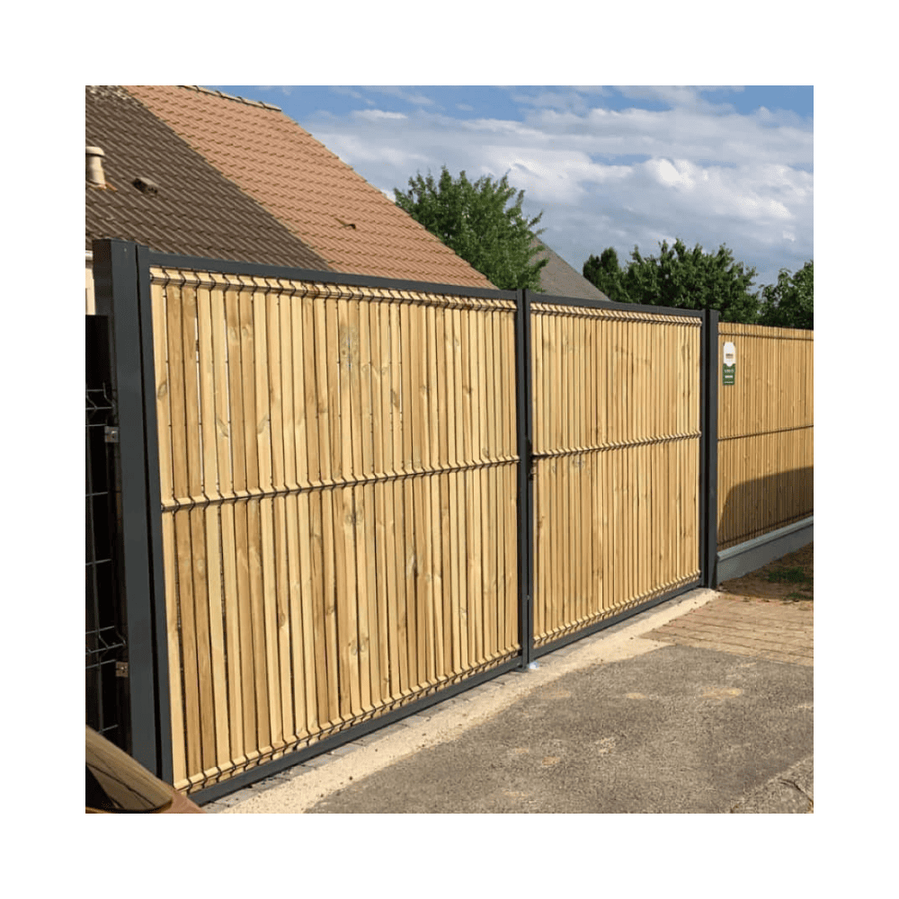 Kit occultation bois 8 mm maille 45 mm (Bétafence) – Panneau rigide 2 ...