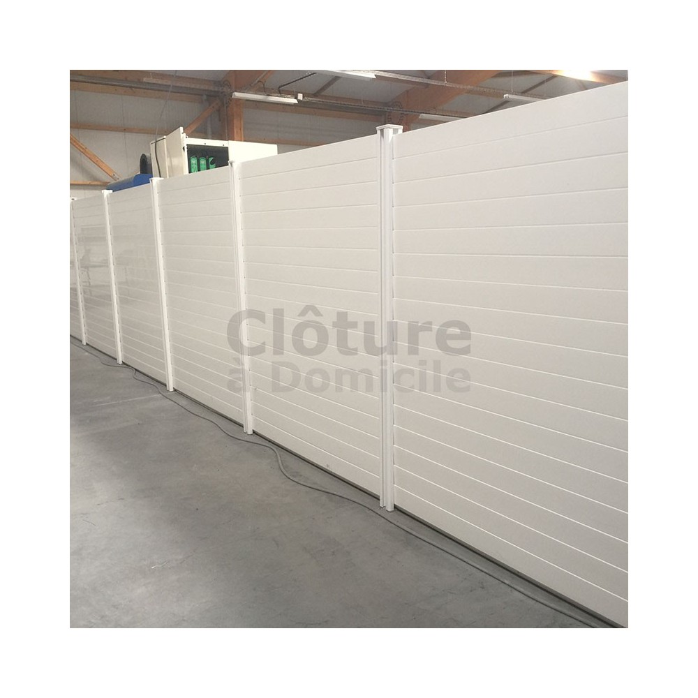 Lame PVC pour clôture en PVC Clôture PVC - Couleur Blanc - RAL 9010